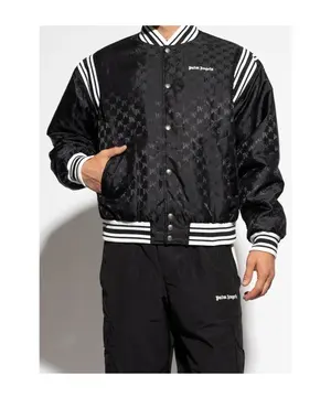Palm Angels Logo Printed Bomber Jacket