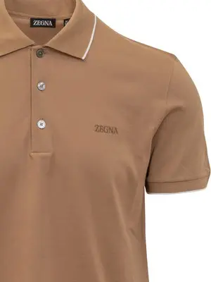 Zegna Logo Embroidered Polo Shirt - No
