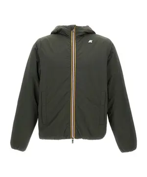 K-WAY Cropped Zip-up Hooded Jacket - Black
