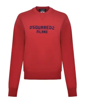 Dsquared2 Logo Printed Crewneck Sweatshirt - Red
