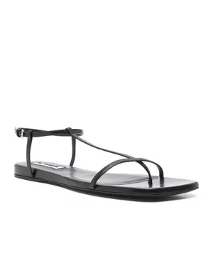 JIL SANDER Flat Buckled Sandals - Black