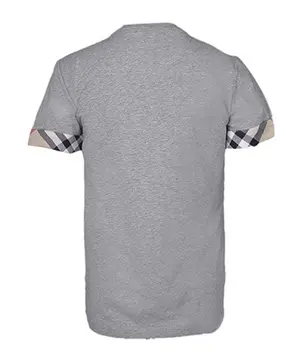 Burberry V-neck Checked T-shirt