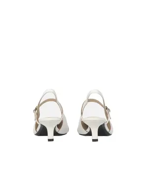 Pinko Pointed Toe Slingback Pumps - White