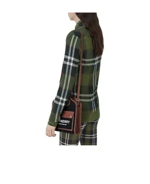 Burberry Logo Embroidered Cut-out Tote Bag