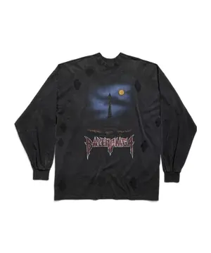 Balenciaga Graphic Printed Long-sleeve T-shirt
