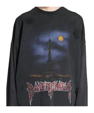 Balenciaga Graphic Printed Long-sleeve T-shirt