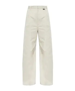 MAISON MARGIELA Wide-leg Trousers With Logo Patch