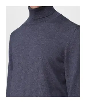 FAY High Neck Wool Knitwear - Black