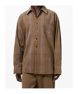 Our Legacy Borrowed Oversized Check Shirt - Brown