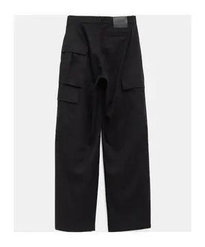 Loewe Wide Leg Cargo Trousers With Belt Ring And Logo