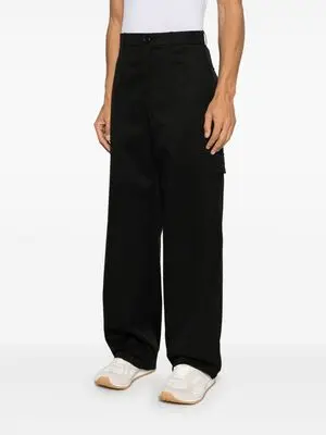 Loewe Wide Leg Cargo Trousers With Belt Ring And Logo