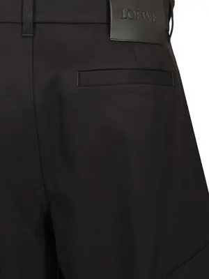 Loewe Wide Leg Cargo Trousers With Belt Ring And Logo