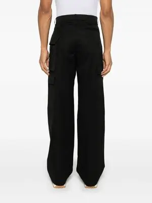 Loewe Wide Leg Cargo Trousers With Belt Ring And Logo