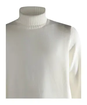 ZANONE Ribbed Turtleneck Knitwear - White