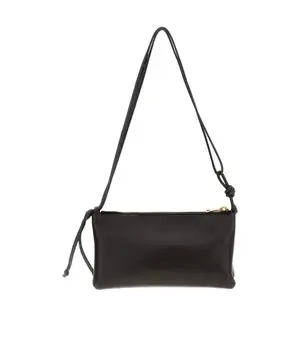 Bottega Veneta Double Patch Intrecciato Shoulder Bag - Black
