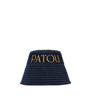 PATOU Embroidered Bucket Hat - Black