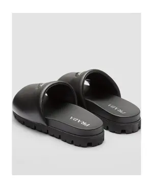 Prada Triangle Logo Plaque Slides