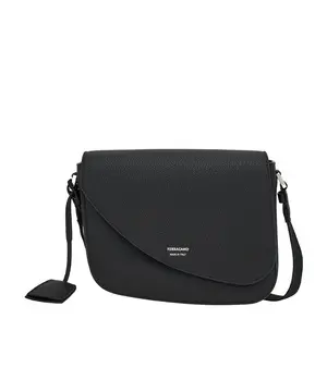 FERRAGAMO Fiamma Shoulder Bag - Black