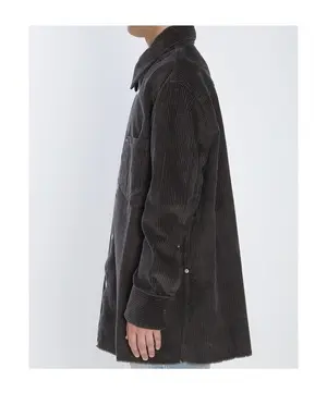 AMI Paris Corduroy Velvet Overshirt - Black