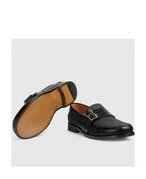 Gucci Gg Supreme Buckle Loafers