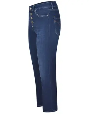 DONDUP Buttoned Cropped Jeans - Blue