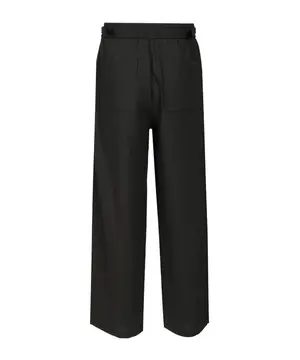 AMI Paris Elasticated Patch-pocket Wide-leg Trousers - No