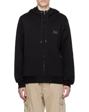 Dolce & Gabbana Logo Plaque Zip-up Hoodie