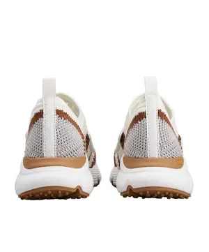 TOD'S Logo Patch Knit Slip-on Sneakers - White