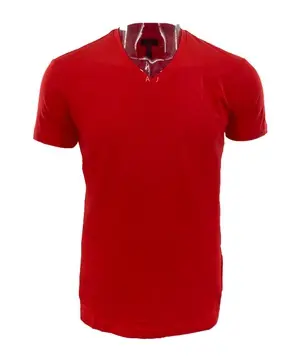 Emporio Armani V-neck Short-sleeved T-shirt - Red