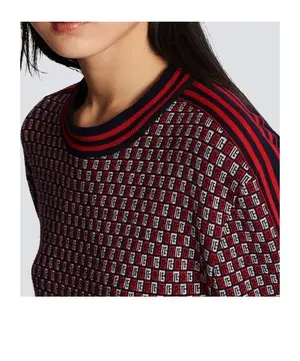 Balmain Monogrammed Cropped Knit Jumper