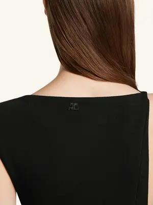 COURREGES Asymmetrical Long Interwoven Dress