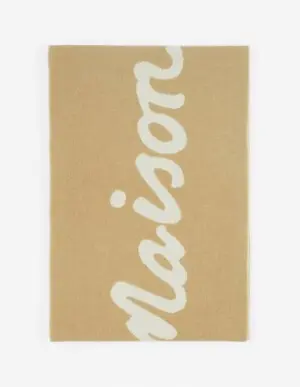 Maison Kitsuné Handwriting Scarf - Light Camel