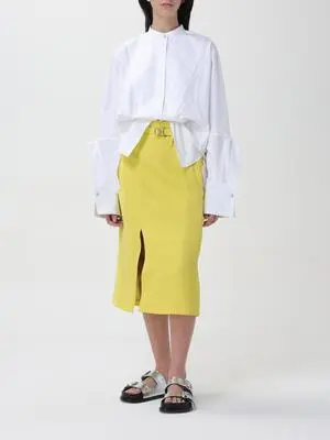 JIL SANDER Belted Midi Skirt - Yellow