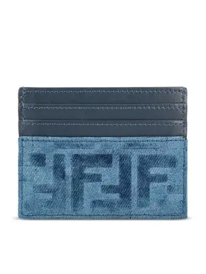 Fendi Ff Denim Card Holder