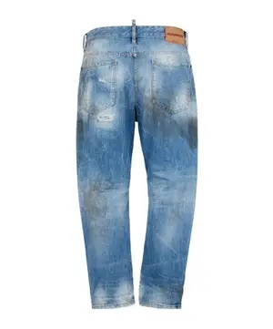 Dsquared2 Light Dirty Wash Bro Distressed Jeans - Blue