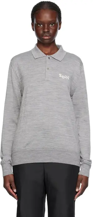 Comme Des Garçons Wool Polo Shirt With Embroidery