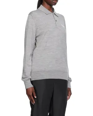 Comme Des Garçons Wool Polo Shirt With Embroidery