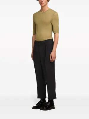 AMI Paris Pleated Tailored Trousers - Black