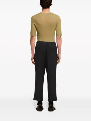 AMI Paris Pleated Tailored Trousers - Black