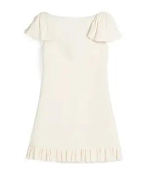 Valentino Garavani Crepe Couture Flared Hem Mini Dress With Bow Detail