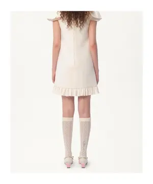 Valentino Garavani Crepe Couture Flared Hem Mini Dress With Bow Detail