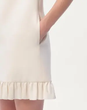 Valentino Garavani Crepe Couture Flared Hem Mini Dress With Bow Detail