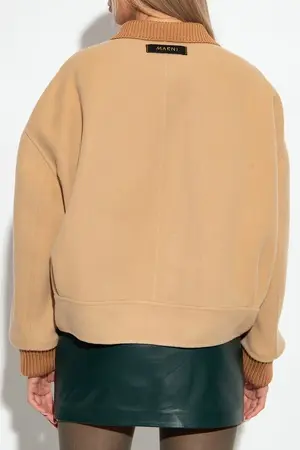 Marni Contrasting Collar Buttoned Coat