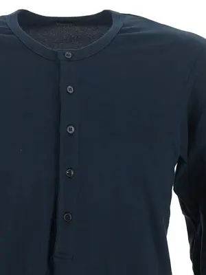 TOM FORD Crewneck Henley Pajama T-shirt - Black