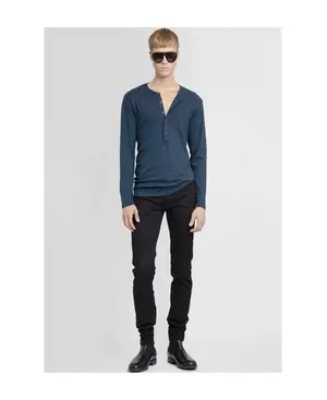 TOM FORD Crewneck Henley Pajama T-shirt