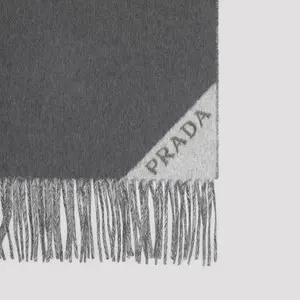 Prada Logo-detail Fringed Scarf