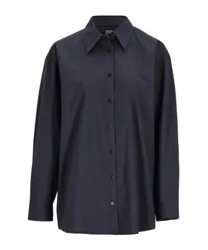 TOTEME Long Sleeve Tumbled Shirt - Black