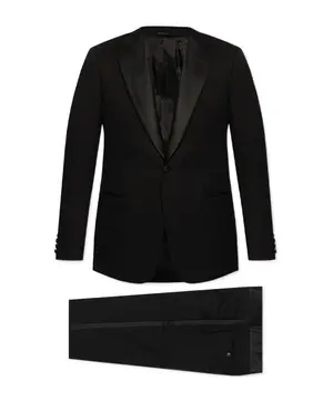 Giorgio Armani Single-breasted Tailored Suit - Black