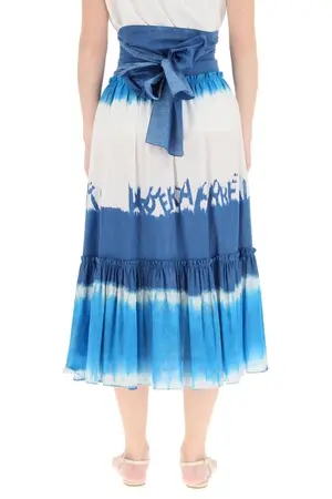 Alberta Ferretti Tie-dye Midi Skirt