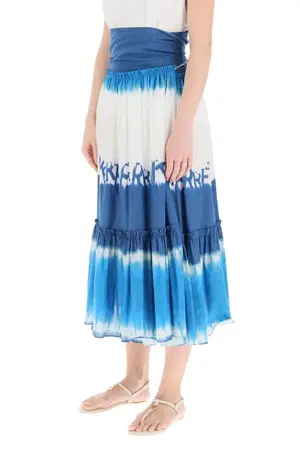 Alberta Ferretti Tie-dye Midi Skirt